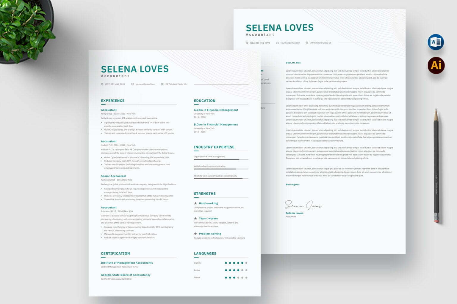 Download Resume for CA Articleship with Cover Letter Format