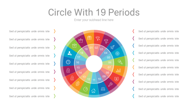 Download Editable Circle With 19 Periods PPT Slide