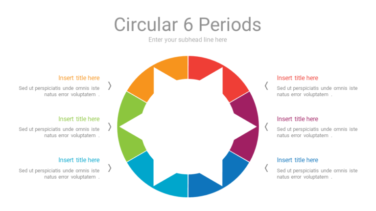 Download Editable Circular 6 Periods PPT Template